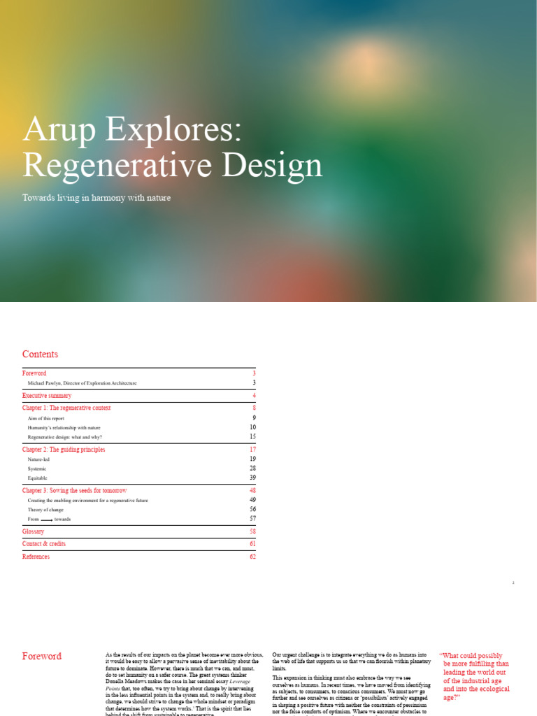 2024 Arup Explores Regenerative Design | PDF | Career & Growth