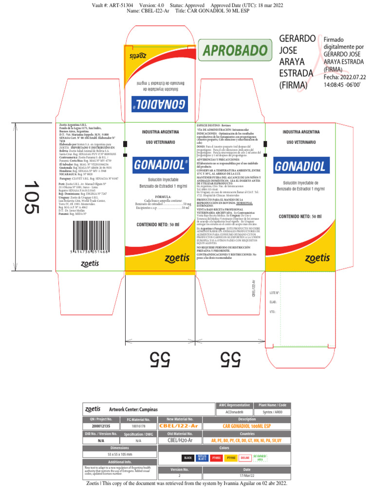 0005 - Material de Empaque Gonadiol | PDF | Uruguay | Estradiol