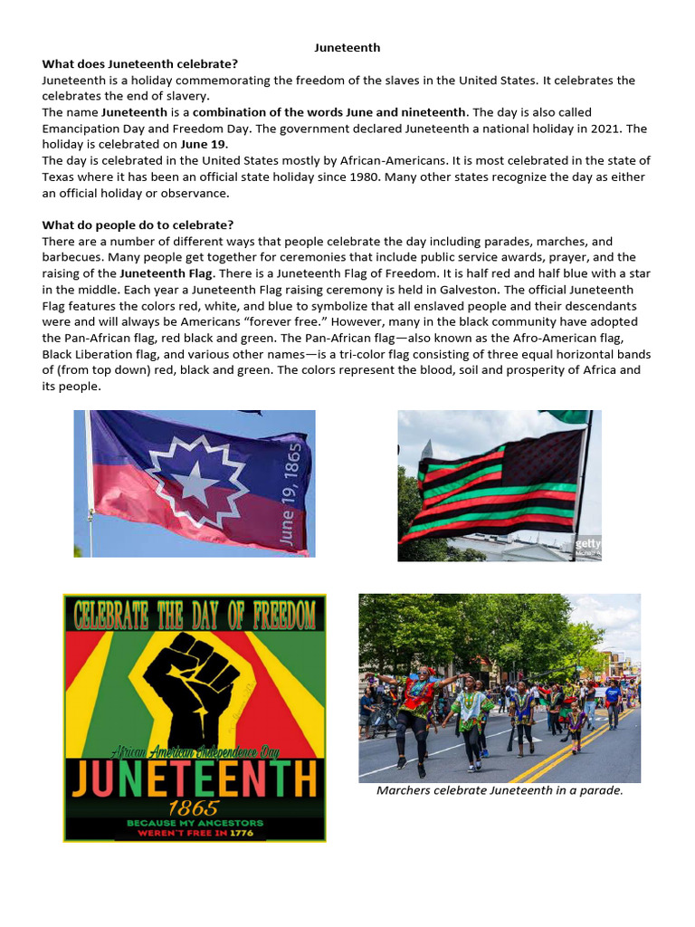 Juneteenth: Celebrating Freedom Day | PDF | History