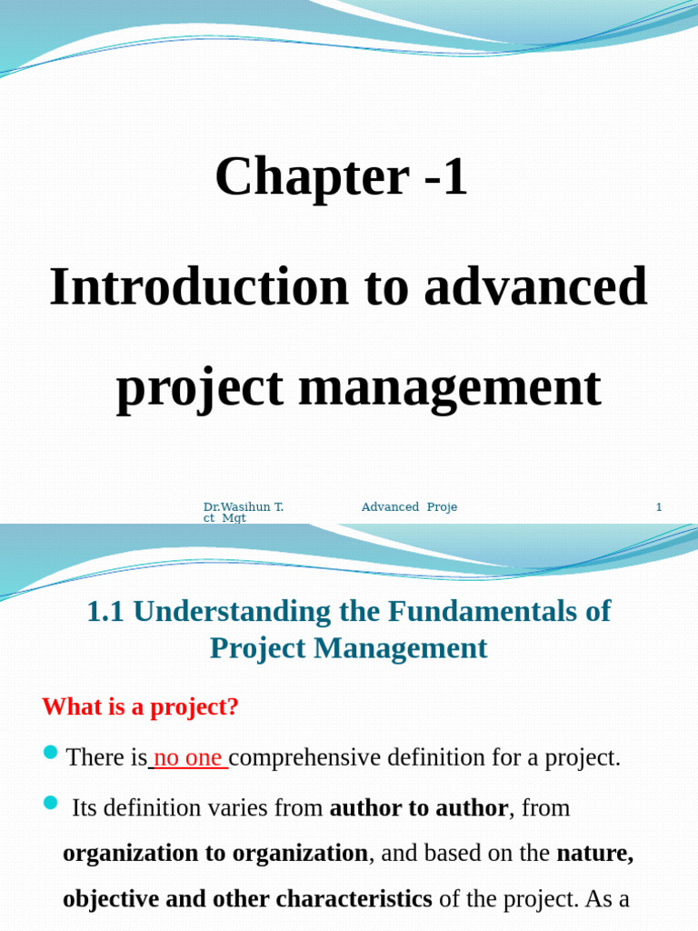 Chapter 1&2 | PDF | Project Management