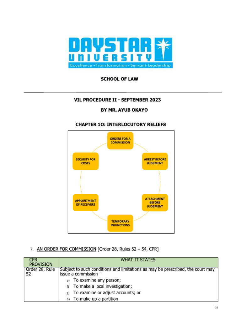 Chapter 10 - Interlocutory Orders | PDF