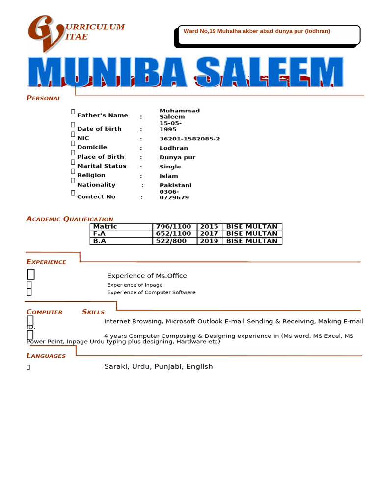 MNB Saleem Docxi | PDF