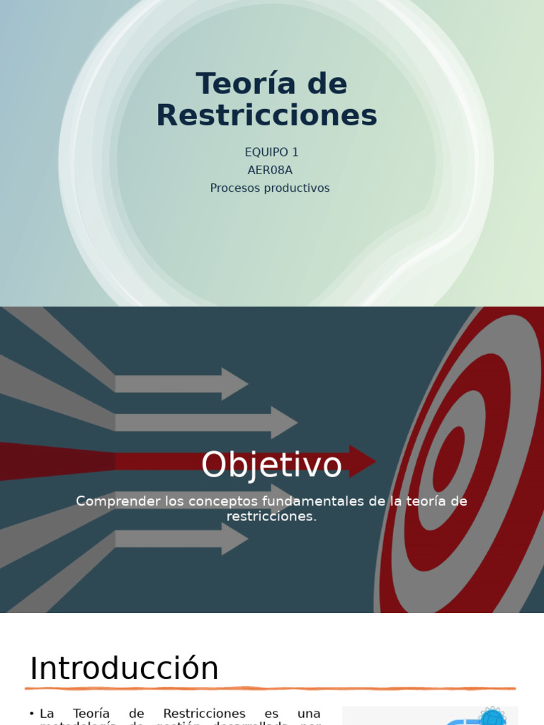 Teoría de Restricciones Eq 1 | PDF | Negocios | Computadoras