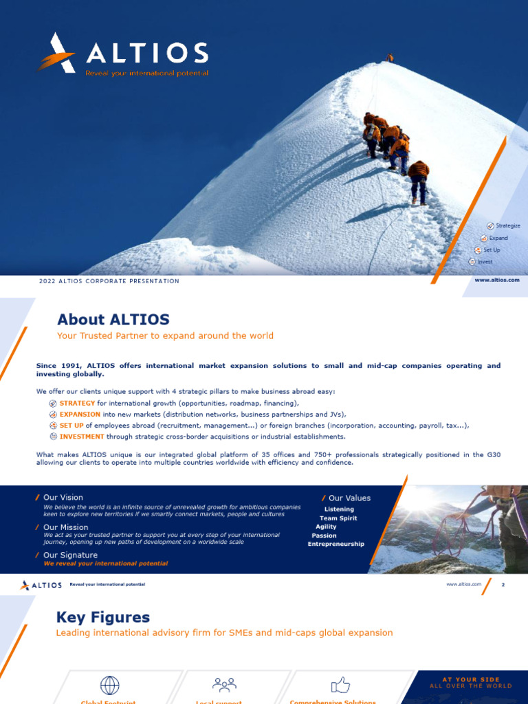 ALTIOS Marketing Brochure | PDF | Mergers And Acquisitions | Business