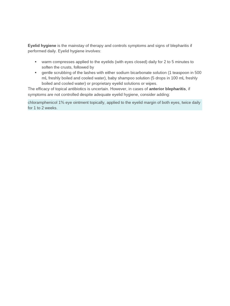Daily Eyelid Hygiene for Blepharitis Relief | PDF | Wellness | Science ...
