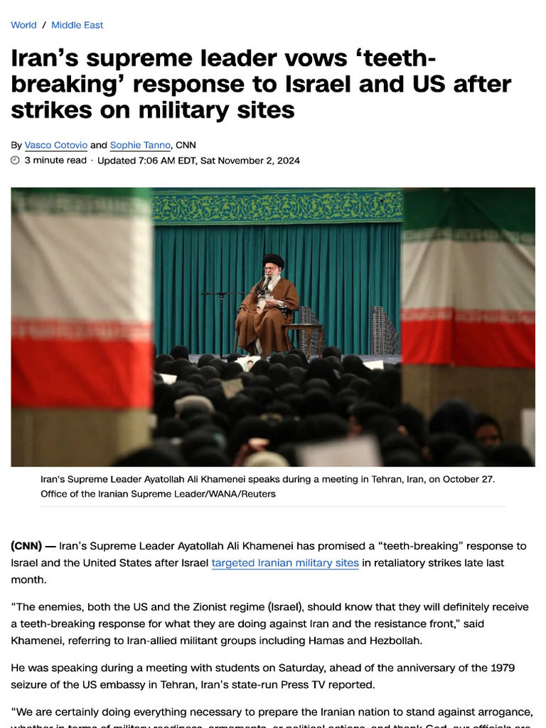Iran Response To Israel Strike | PDF