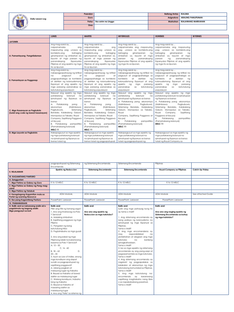 DLL Ap 5 W6 Q2 | PDF