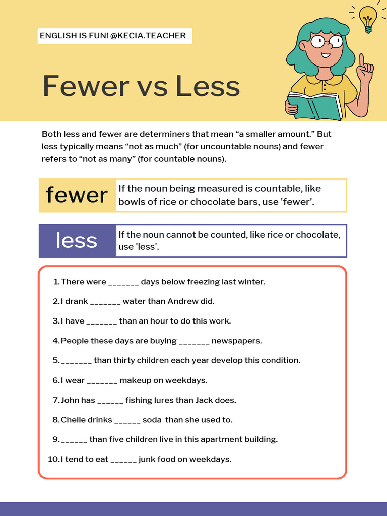 Fewer X Less | PDF