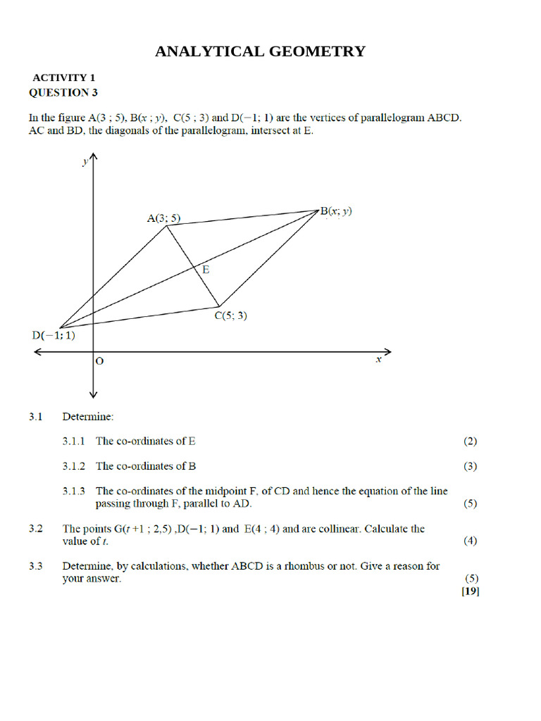 SW Last Push Analytical Geometry | PDF | Science & Mathematics ...