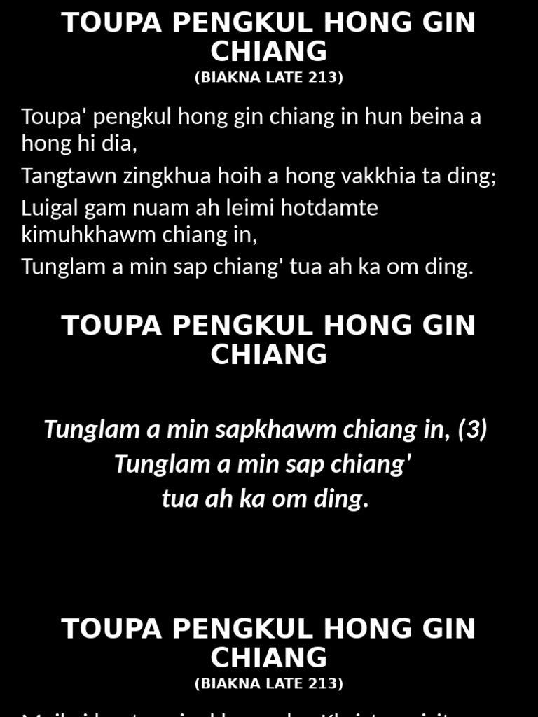 Toupa Pengkul Hong Gin Chiang | PDF
