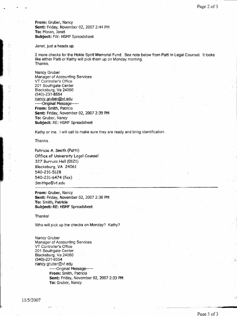 Virginia Tech April 16 - Internal E-Mails (Part 1) | PDF | Virginia ...