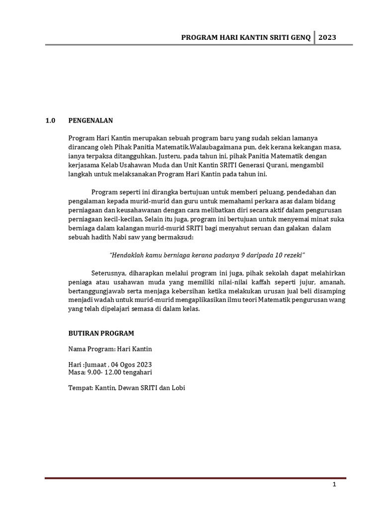 KKD Hari Kantin Editted | PDF