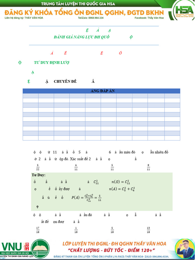 ÐA B14 - HSA - XÁC SUẤT | PDF