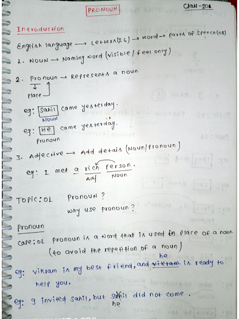 Pronouns (My Notes) | PDF