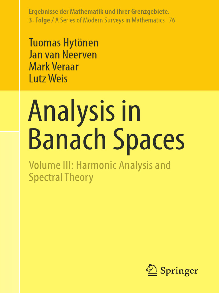 Analysis in Banach Spaces. | PDF | Fourier Transform | Functional Analysis