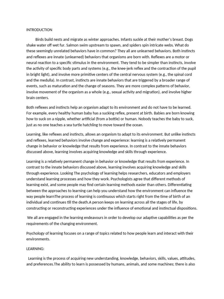 Introduction | PDF | Classical Conditioning | Cognition