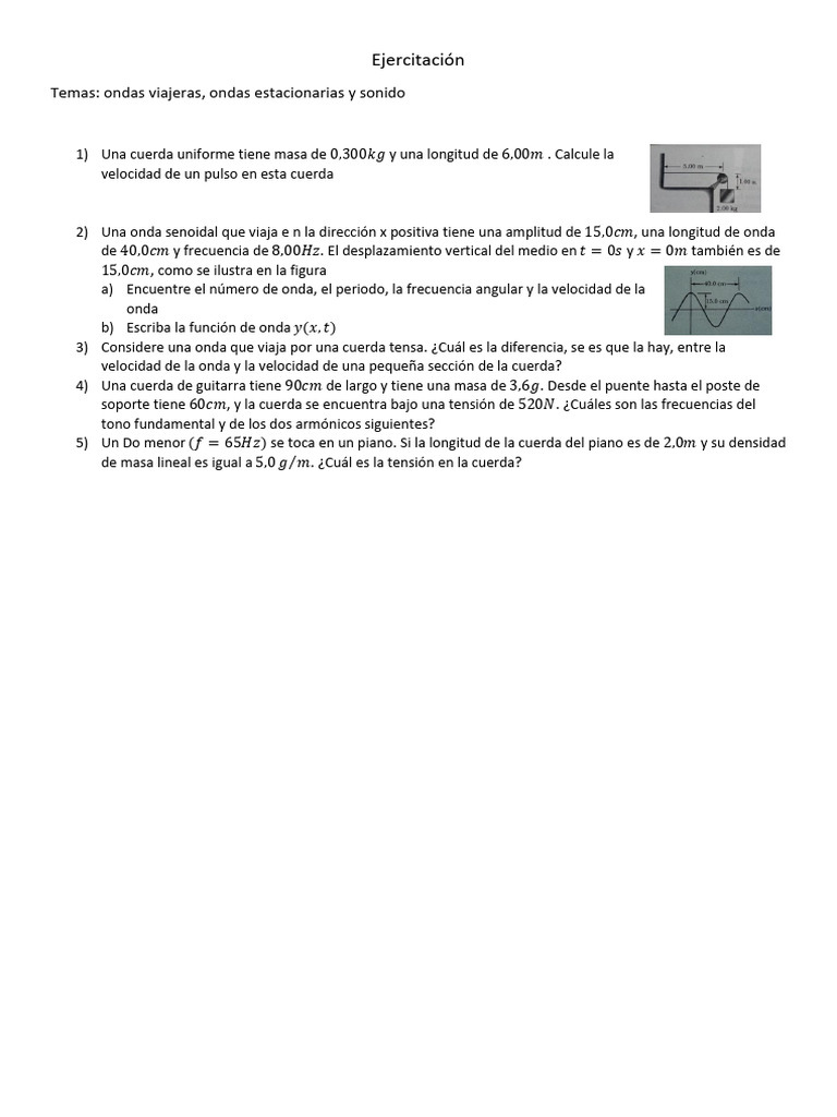 Ejercitacion Ondas | PDF