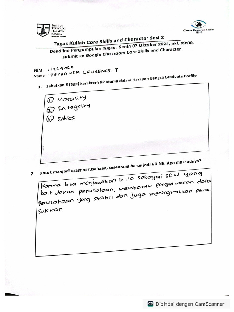 1224029-Zephania Laurence - TUGAS CSC 2 | PDF