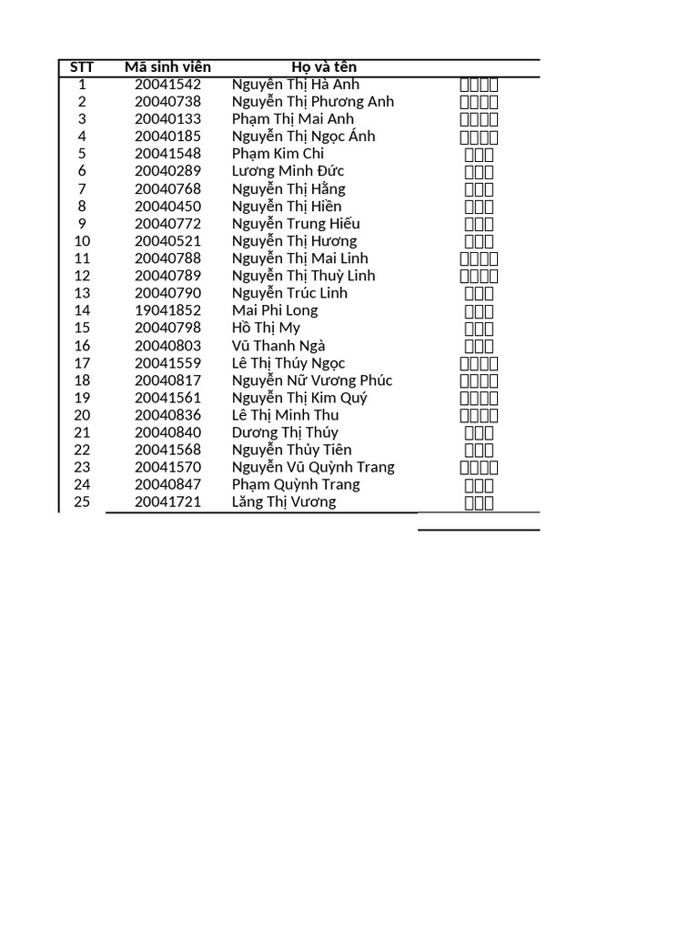 Danh Sách L P 20C2 | PDF