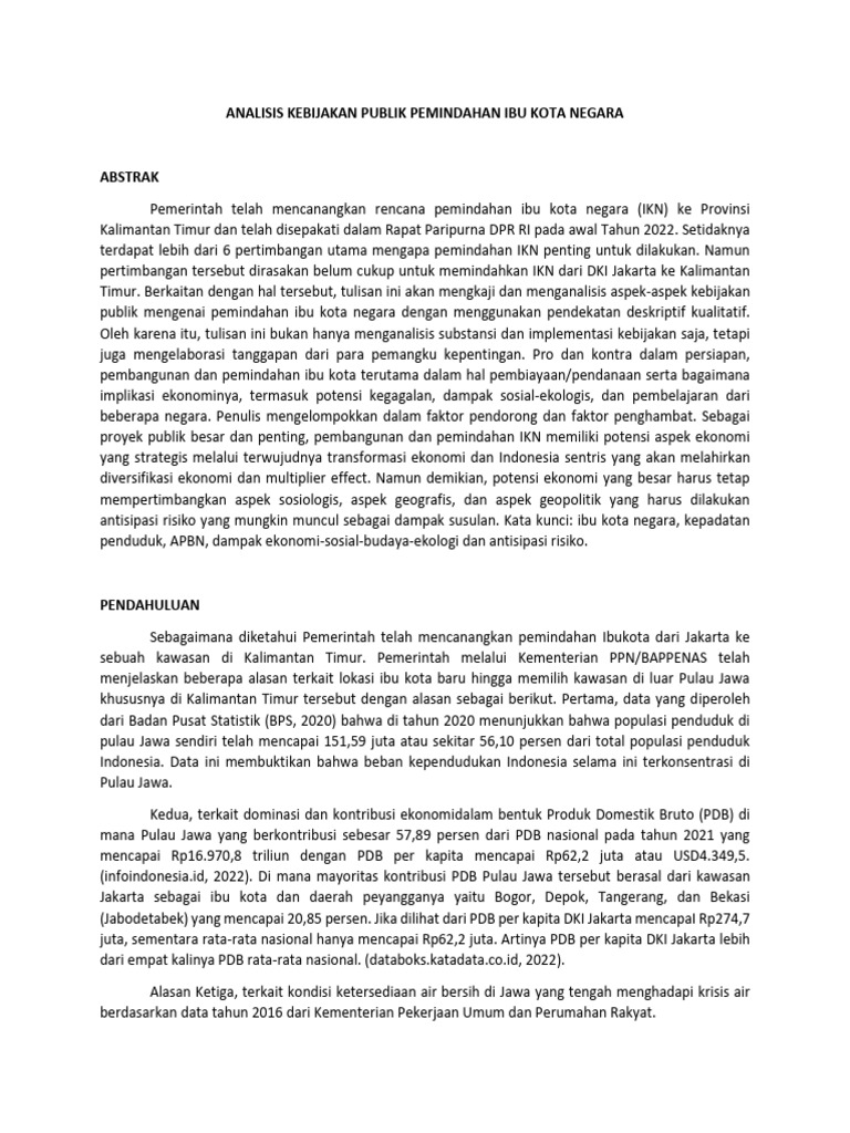 Analisis Kebijakan Publik 2 | PDF
