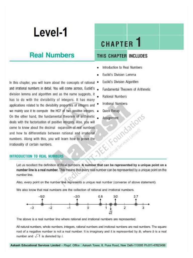 Aakash Maths Module | PDF