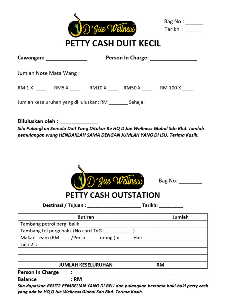 Envelope Petty Cash | PDF | Hukum