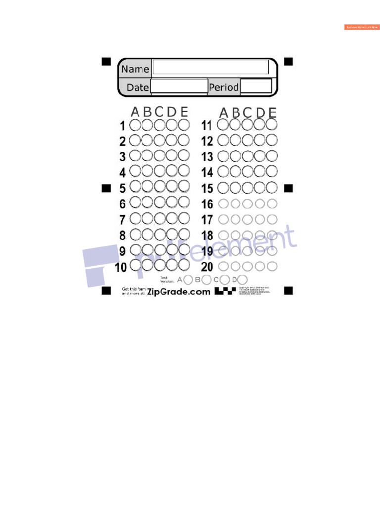 Answer Sheet | PDF