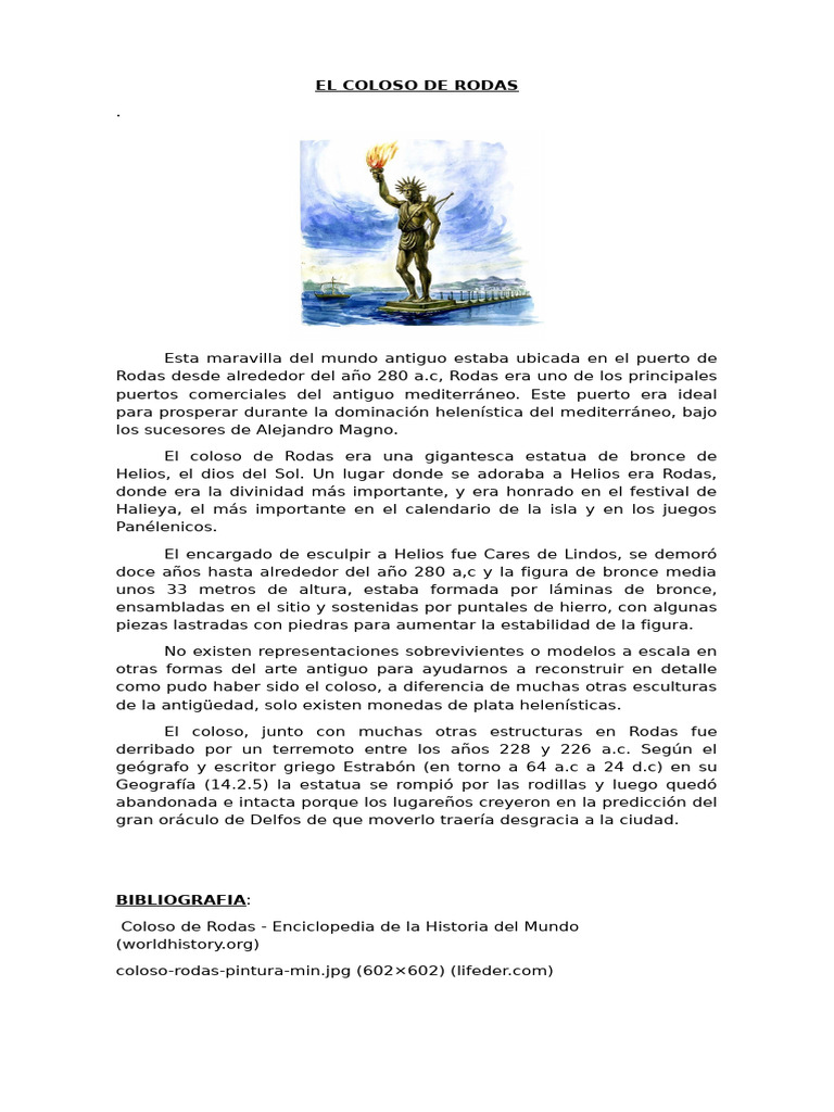 Coloso de Rodas | PDF | Ciencias sociales