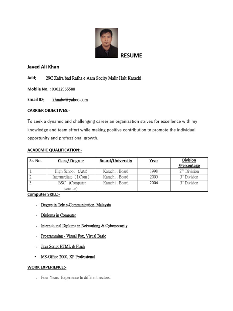 Arshi CV | PDF | Karachi | Pakistan