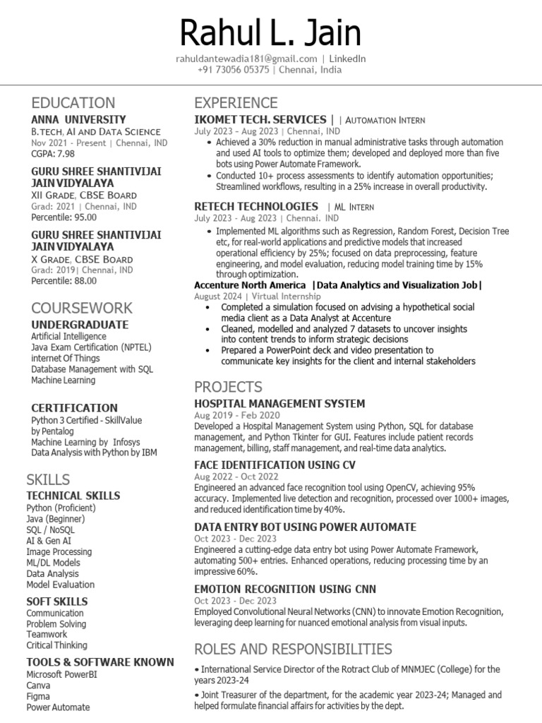 Resume 101 | PDF | Machine Learning | Artificial Intelligence