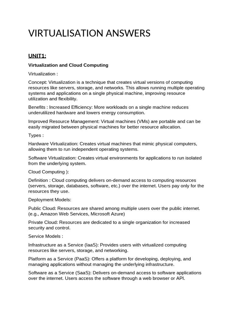 Virtualization and Cloud Computing Overview | PDF | Virtual Machine | Desktop Virtualization