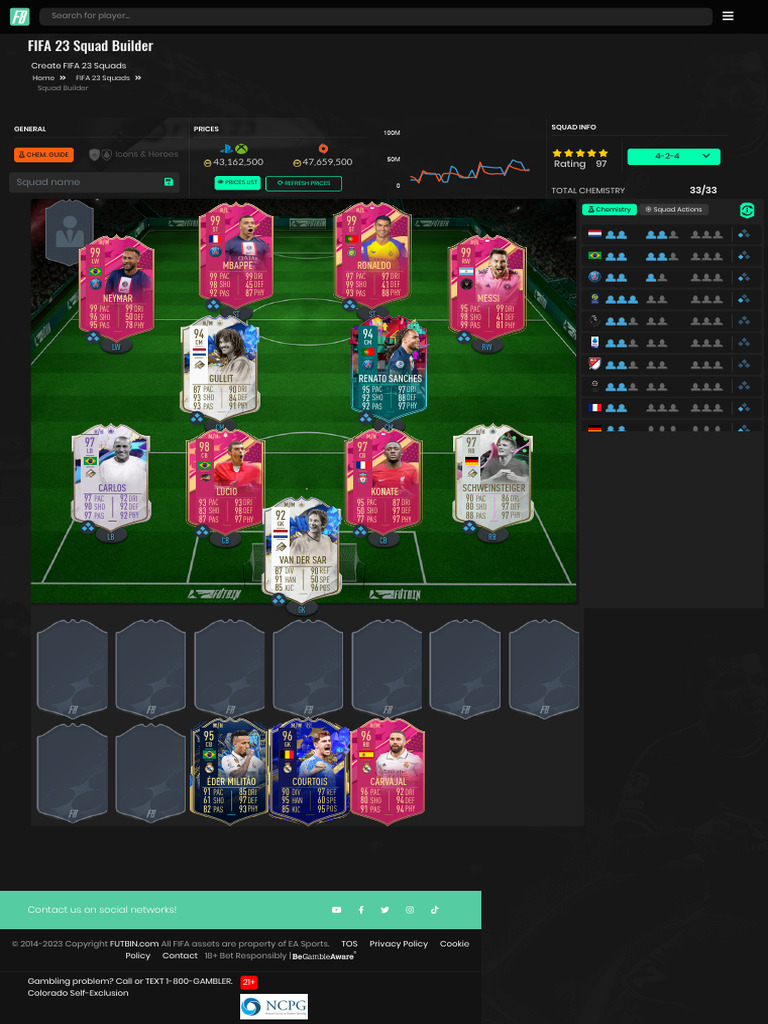 Fifa 23 Squad Builder Futbin | PDF