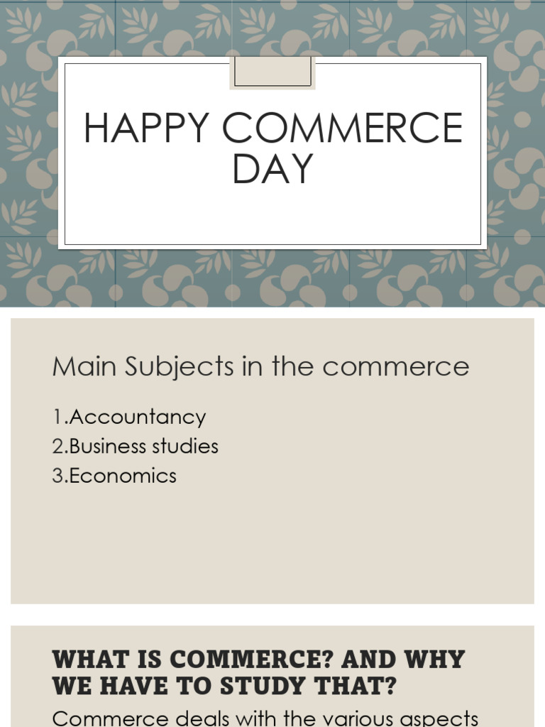 Happy Commerce Day | PDF