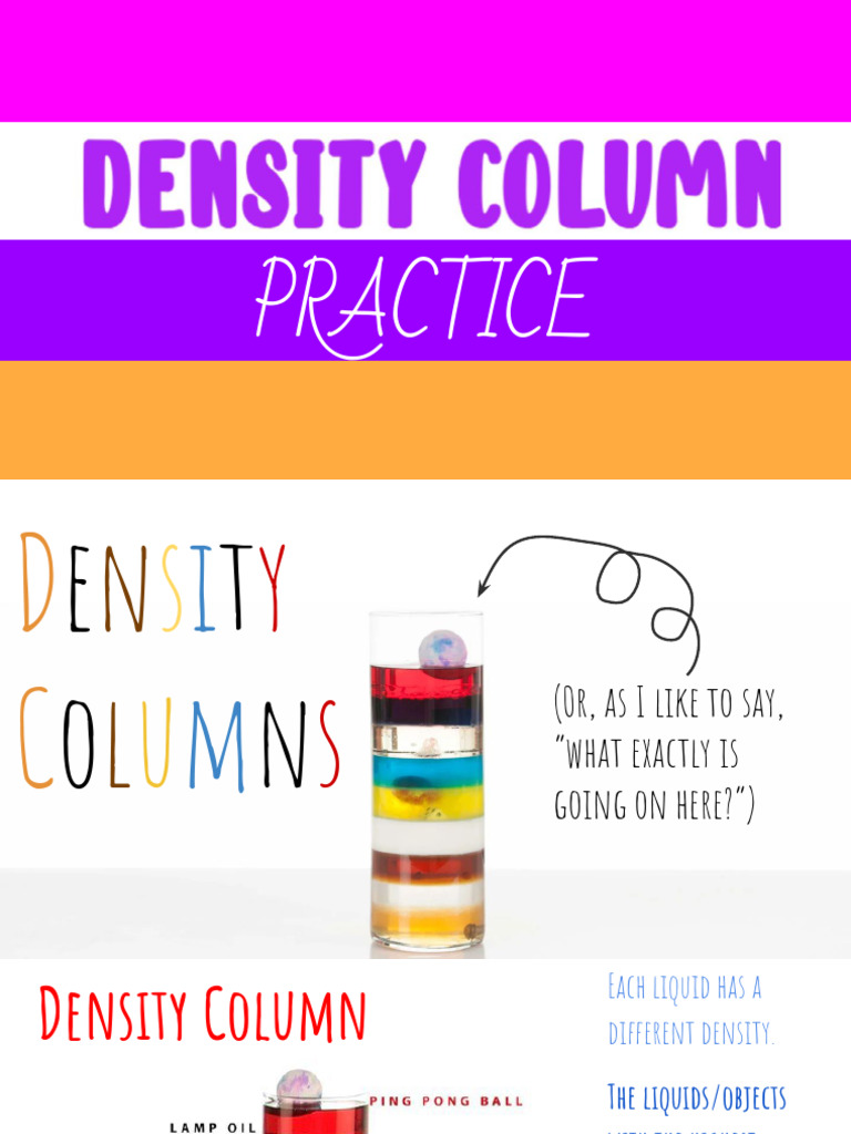 Density Column Practice | PDF | General Fiction