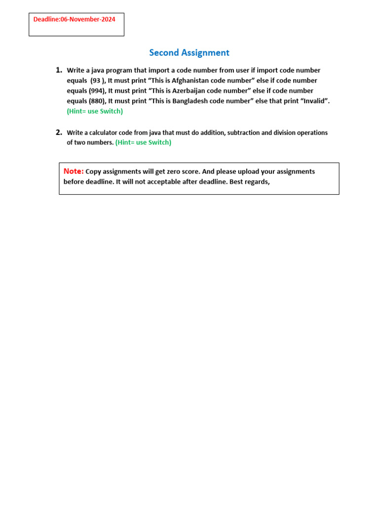 Second Assignment | PDF | Computers