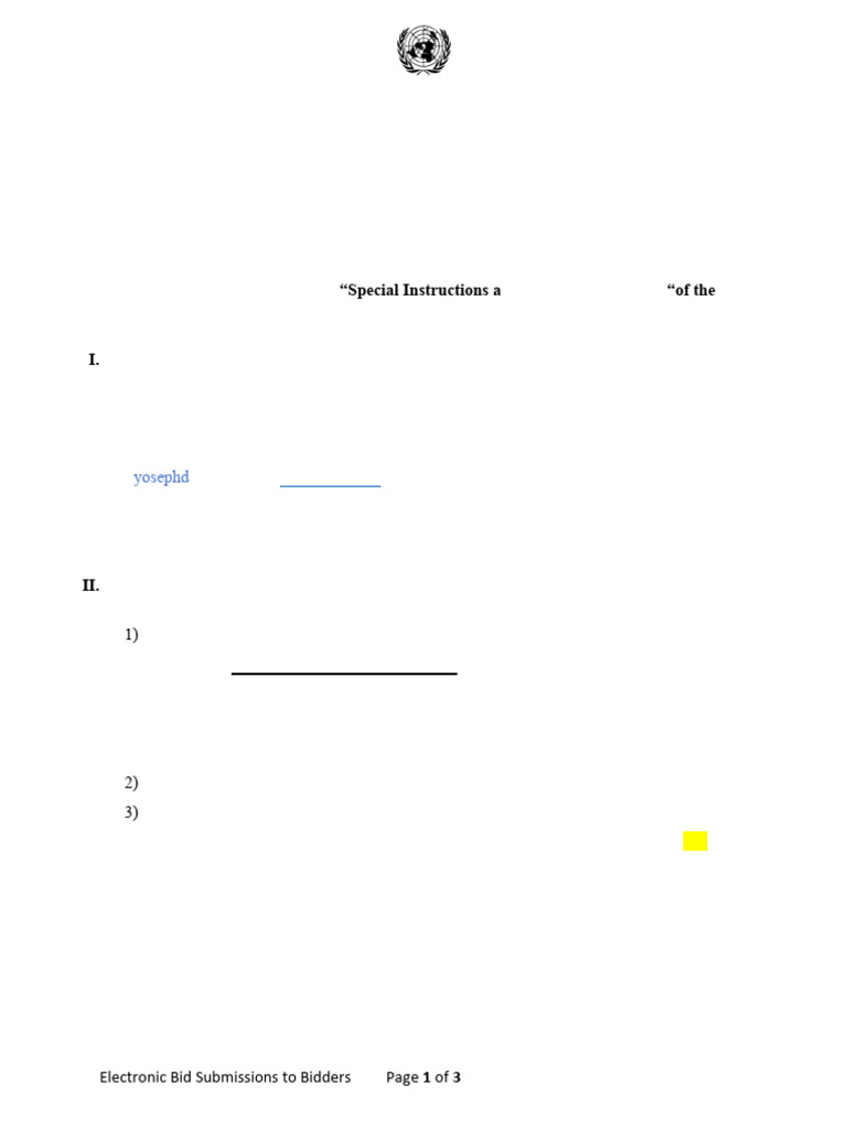 Annex C2-Electronic Bid Submission Instruction To Bidders | PDF ...