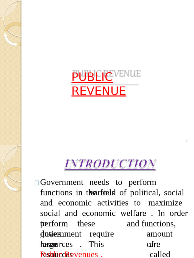 Public Revenue | PDF | Taxes | Revenue