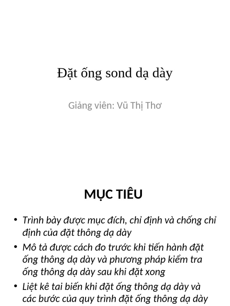 Đặt ống sond dạ dày | PDF