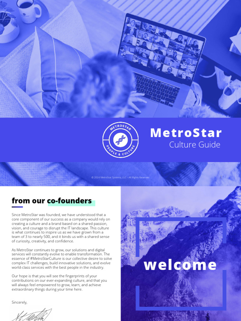 1A - MetroStar CultureGuide 2024 | PDF | Collaboration | Mentorship