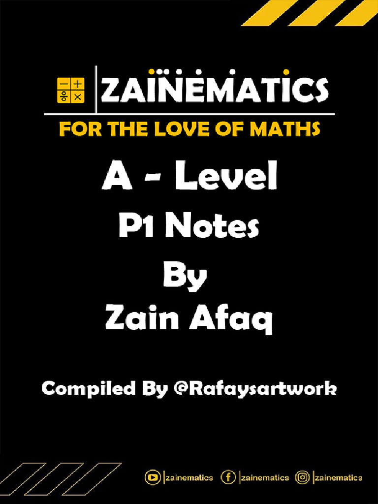 Maths P1 Notes - Caienotesofficial | PDF