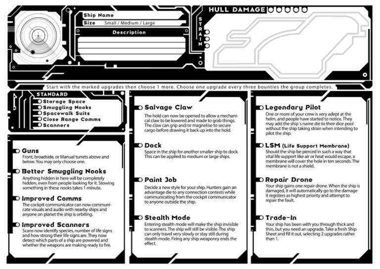 Bounty Paragon Ship Sheet | PDF