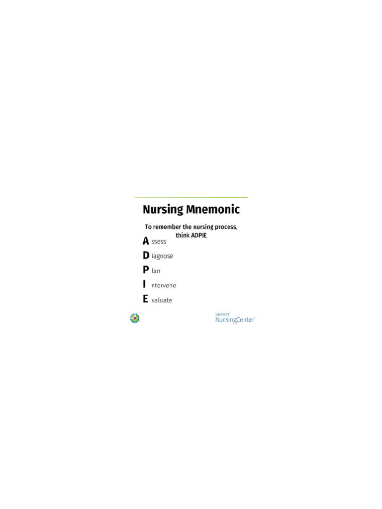 ADPIE Mnemonic | PDF