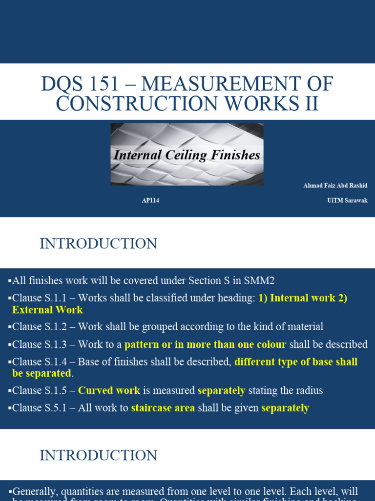 Internal Ceiling Finishes | PDF | Ceiling | Buildings And Structures