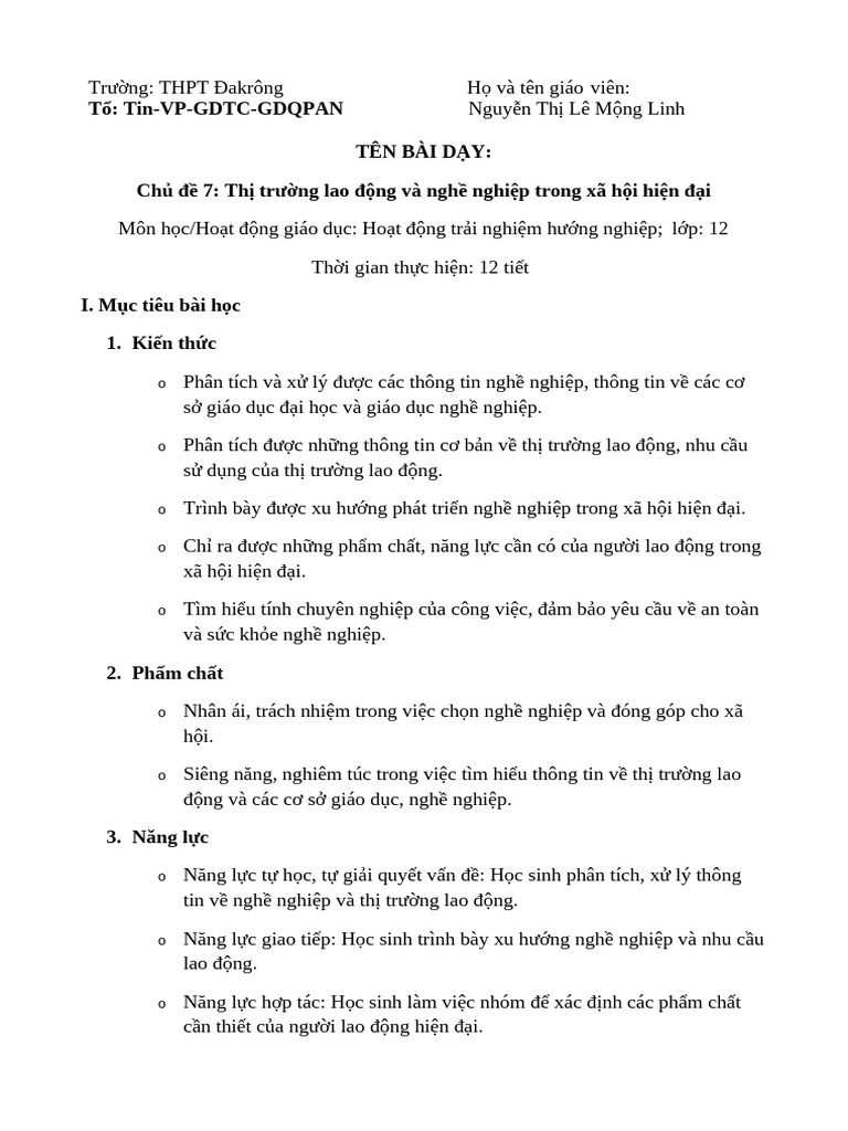 Tiet 1-12 Chu de 7 HDTN-HN 12 Sach Canh Dieu | PDF