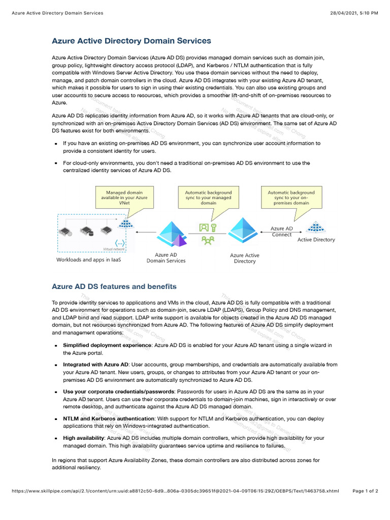 Azure Active Directory Domain Services - Page 4 | PDF | Active Directory | Software