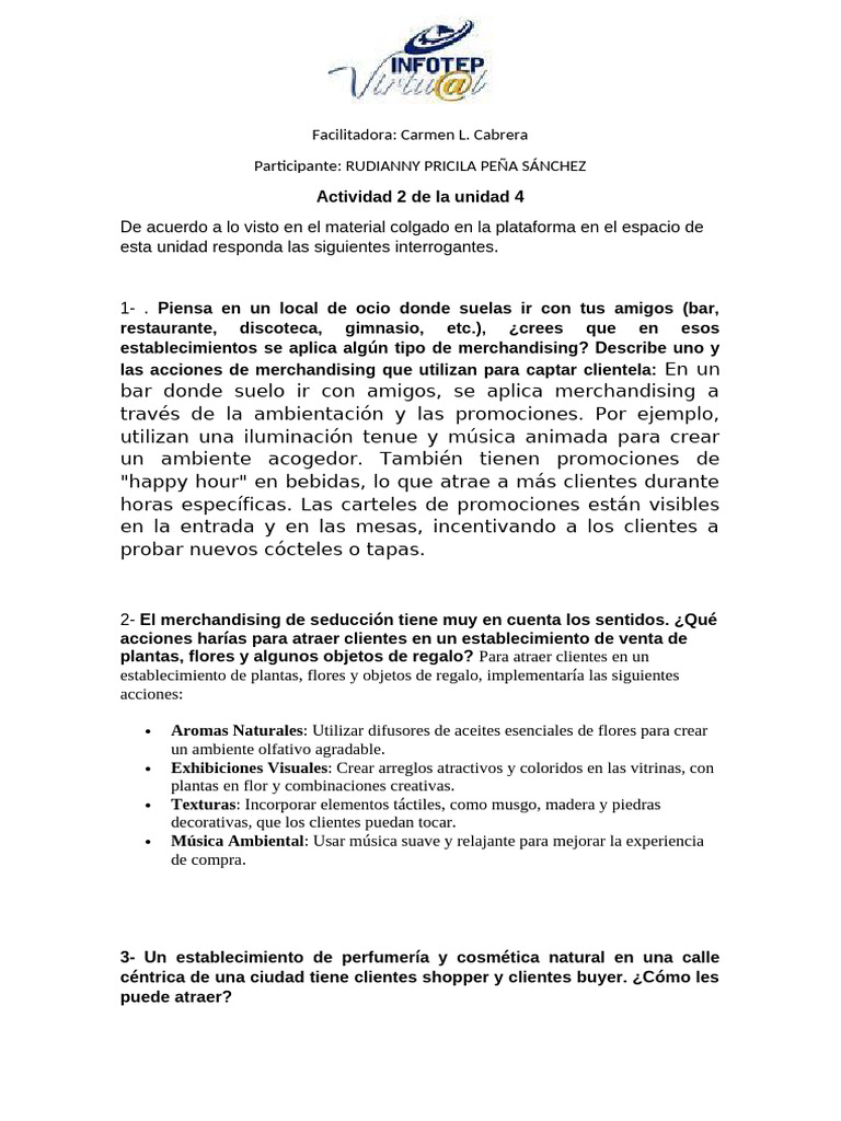 Actividad 2 Modulo 5 | PDF | Marketing | Al por menor