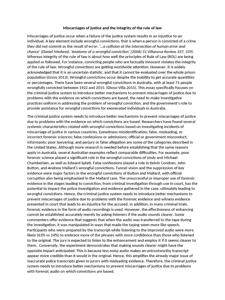 Argumentative Synthesis Essay | PDF | Miscarriage Of Justice | Prosecutor