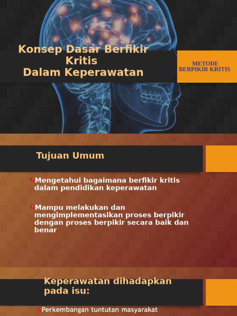 Cara Berfikir Kritis Dalam Keperawatan | PDF | Karier & Perkembangan