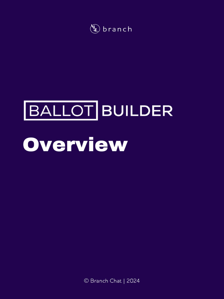 Ballot Builder Overview - 2024 | PDF | Information