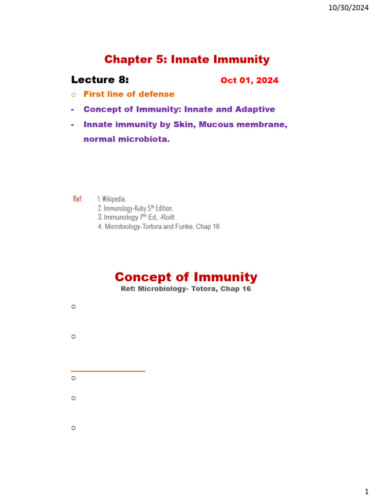 Understanding Innate and Adaptive Immunity | PDF | Immune System | Mucus